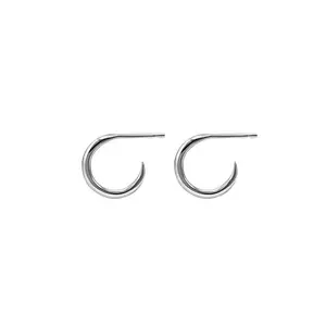 TORY LONG Hallie Hoop Earrings - Silver