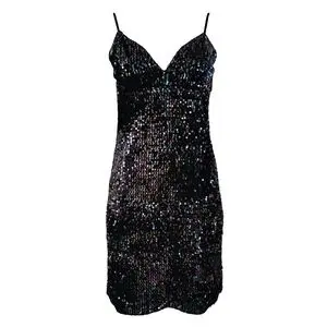 LALIPOP DESIGN Sequined Velvet Mini Dress