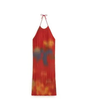 THINKING MU Pleated Midi Dress