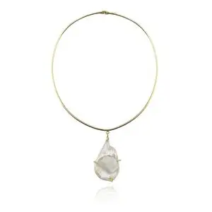 LINYA JEWELLERY Baroque Pearl Necklace - Gold