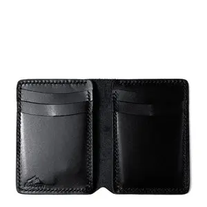 ROARCRAFT Vertical Bifold Leather Wallet Laodikya - Black