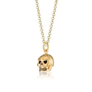 SCREAM PRETTY Skull Charm Belcher Chain Necklace - Gold