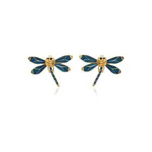 MILOU JEWELRY Dragonfly Dangle Earrings - Blue