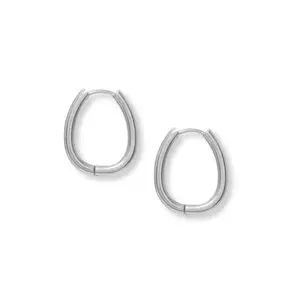 A WEATHERED PENNY Luna Hoop Earrings - Silver