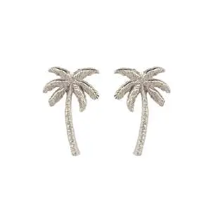 CHARLOTTE'S WEB JEWELLERY Oasis Palm Stud Earrings - Silver