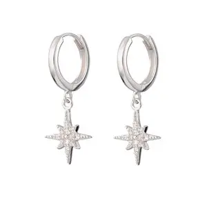 SCREAM PRETTY Starburst Hoop Earrings - Silver