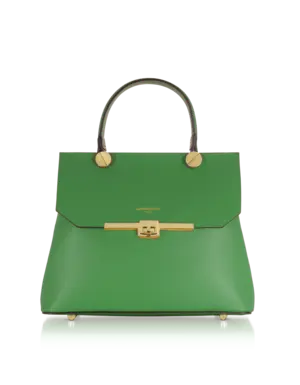 LE PARMENTIER Atlanta Top Handle Satchel Green