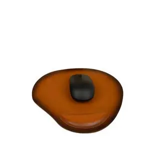 LEATHERE Ergonomic Leather Mouse Pad With Wrist Support Rich Portland - Brown