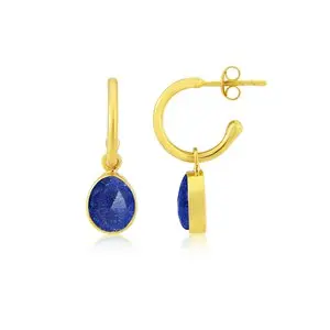 AUREE JEWELLERY Gold & Lapis Lazuli Gemstone Earrings - Gold/blue