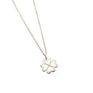 POSH TOTTY DESIGNS Sterling Four Leaf Clover Charm Necklace - Silver