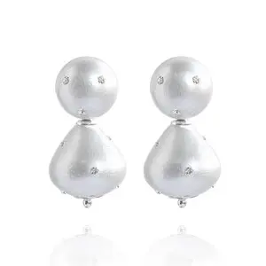 SAULE LABEL Nina Drop Earrings - Silver