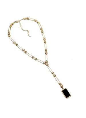 ADRIANA PAPPAS DESIGNS Luna Lariat Necklace - Black