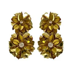 PINAR OZEVLAT Blossom Drop Earrings - Gold