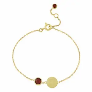 AUREE JEWELLERY Gold Bali Garnet Bracelet - Gold/red