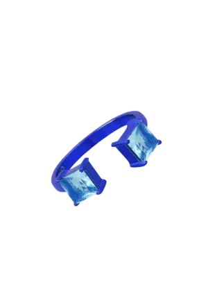 LAVANI JEWELS Togusa Open Ring - Blue