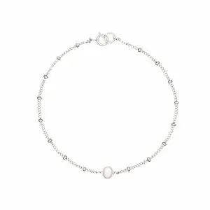 LILY & ROO Sterling Pearl Bracelet - Silver
