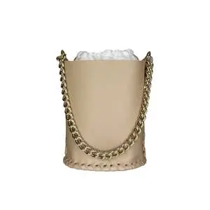 RUJ HERITAGE Bucket Bag In Saffiano Calfskin With Chain Handle