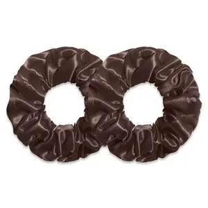 6FIFTYTWO® Pure Mulberry Silk Scrunchies - Brown
