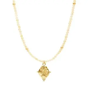 SEVEN SAINTS Scorpio Gemstone Choker Necklace - Yellow
