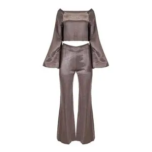 LITA COUTURE Wide Leg Viscose Trousers