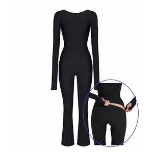 MONOSUIT Ribbed Bootcut Flared-leg Jumpsuit