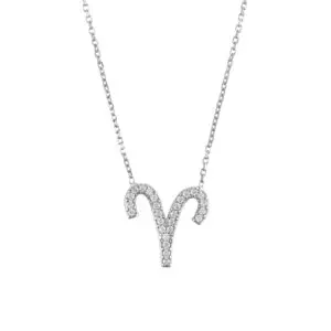 LATELITA Zodiac Star Sign Aries Pendant Necklace - Silver