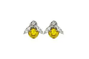 VICKISARGE The Big Bee Clip-on Earrings - Yellow