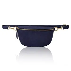 BETSY & FLOSS Rivoli Suede Crossbody And Waist Bag - Blue