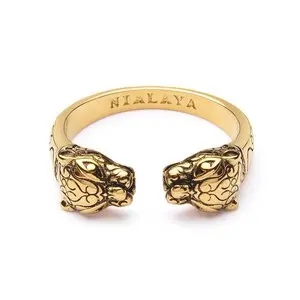 Nialaya Jewelry Gold Plated Rings For Men