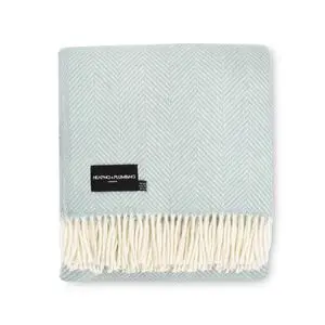 HEATING & PLUMBING LONDON Evening Tales Pure New Wool Blanket - Blue