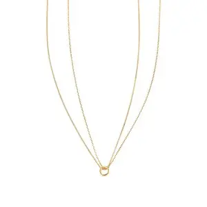 ESTERAH Double Layered Circle Necklace
