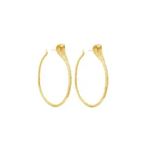 Zoë & Morgan Snake Hoop Earrings - Gold