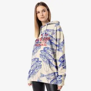ALOHA FROM DEER Neutrals / Sardines Oversize Hoodie