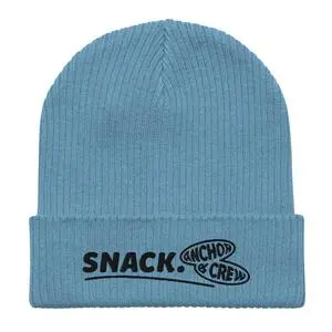 ANCHOR & CREW Organic Cotton Embroidered Beanie - Blue