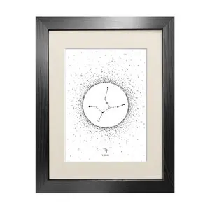 EMILY CARTER Virgo Star Sign' Fine Art Print A4 - Black