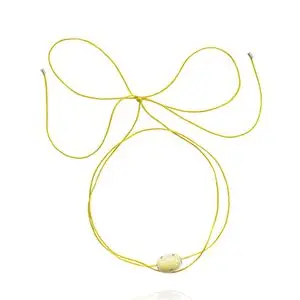 SAULE LABEL Lily Tie Necklace - Yellow