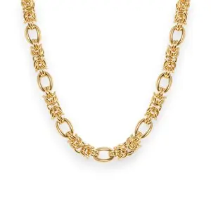 ALEXIE OF ATHENS Chunky Byzantine Chain Necklace - Gold