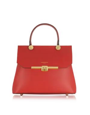 LE PARMENTIER Atlanta Top Handle Satchel Bag - Red