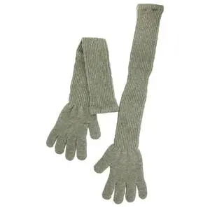 MAISON BOGOMIL Ribbed Knit Opera Gloves - Green