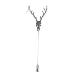 CARTOGRAPHY Grey / Silver Cowboy Junkie Sterling Silver Lapel Pin - Grey/silver