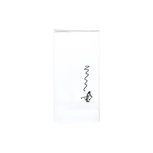 DEDE JOHNSTON Skiers Single Embroidered Napkin, Dark - Green