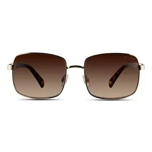 VELVET EYEWEAR Ruby Rectangle Sunglasses - Gold