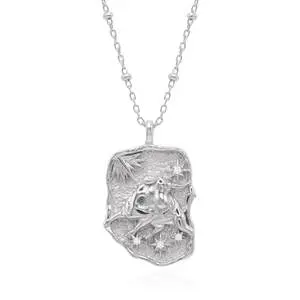 LUNA CHARLES Solara Zodiac Taurus Pendant Necklace - Silver