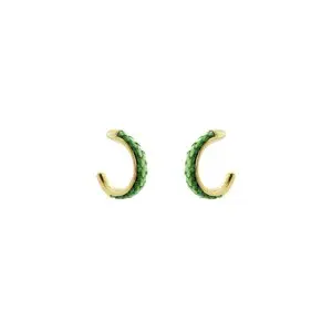 GISSA BICALHO Hoop Oca Pale Earrings - Green