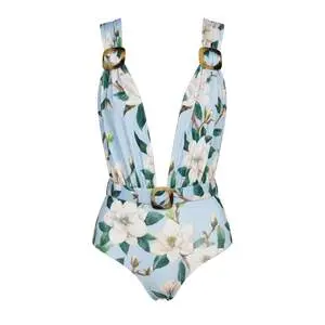 NUR KARAATA Floral Swimsuit - Blue