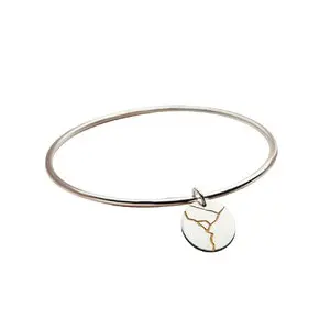 POSH TOTTY DESIGNS Sterling Kintsugi Disc Bangle