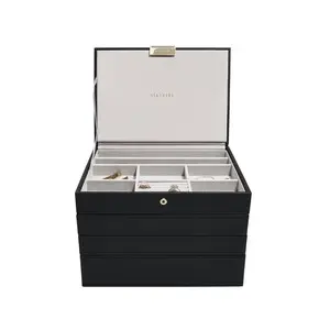 STACKERS Classic Jewelry Box Set Of Four - Black