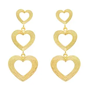 MARCIA MORAN Hera Heart Dangle Earrings - Gold