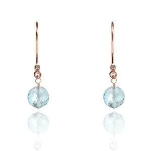 KAIZARIN Aquamarine And Diamond Drop Earrings - Blue