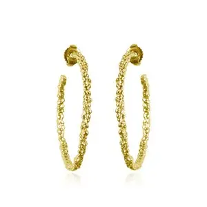 MOUNIR LONDON Vermeil Bubbled Hoop Earrings - Gold